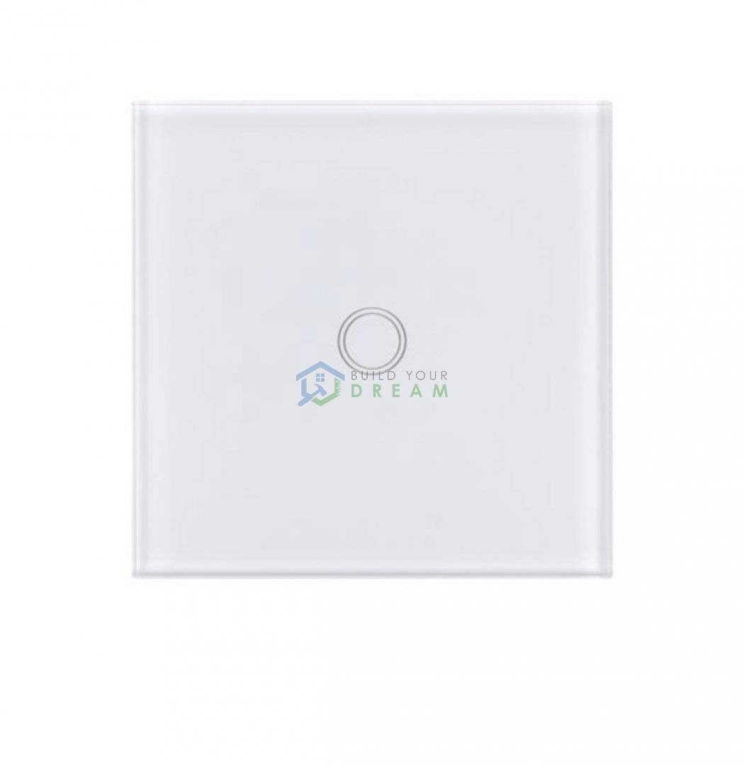 Intrerupator touch simplu + telecomanda RF, alb